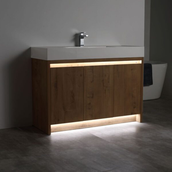 Capri 48 inch Single Bathroom Vanity With LED Lighting